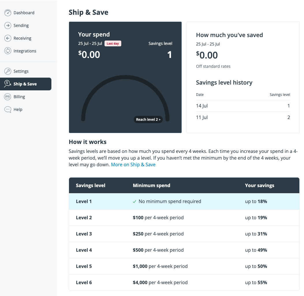 Ship & Save – Sendle Support AU